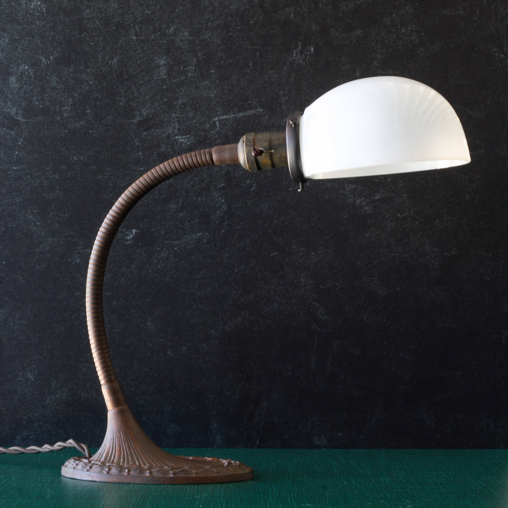 Vintage Greist Gooseneck Desk Lamp – 1930s Industrial Task Light – J ...