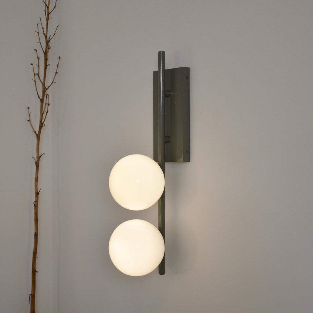 Modern Brass Wall Sconce - Dual Globe Design for Elegant Lighting – J ...