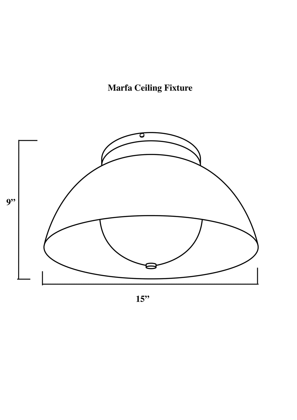 Marfa Brass Ceiling Light | Modern Semi-Flush Mount Fixture for Elegant ...